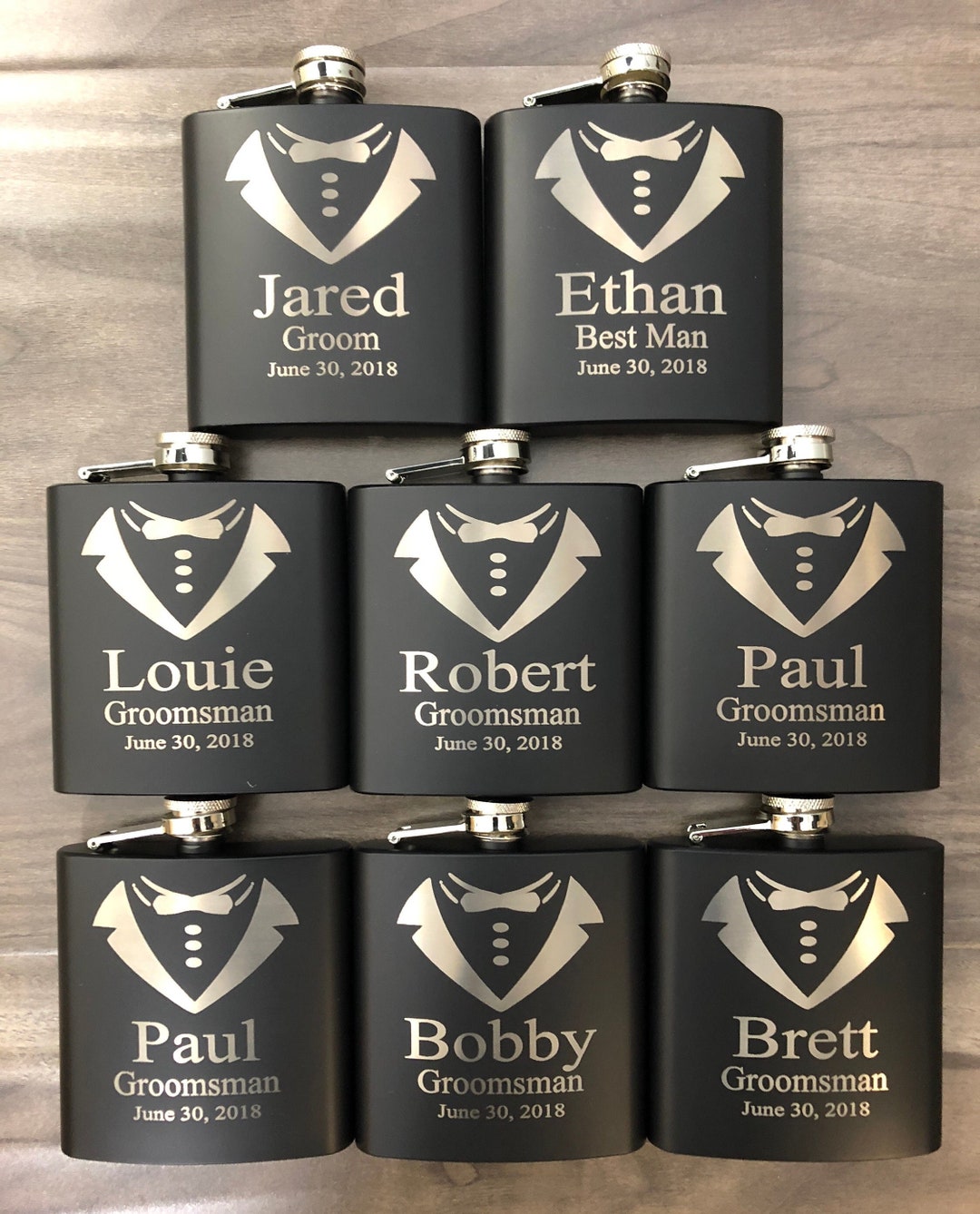 Personalized Groomsmen Flask Groomsman Gift Wedding Gift Personalize ...
