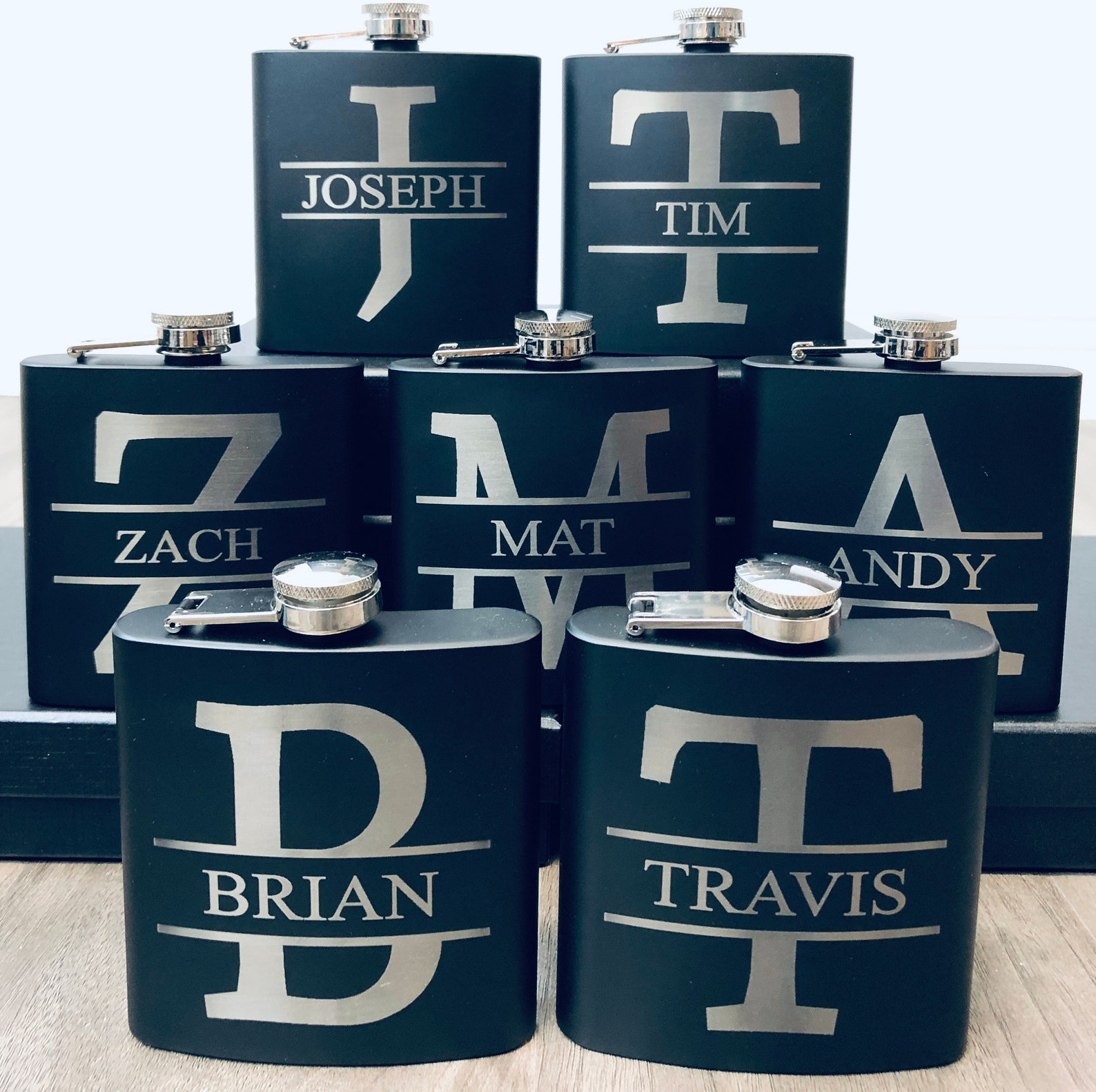 Personalized Flask for Wedding Groomsmen Gift Groomsman Custom Hip ...