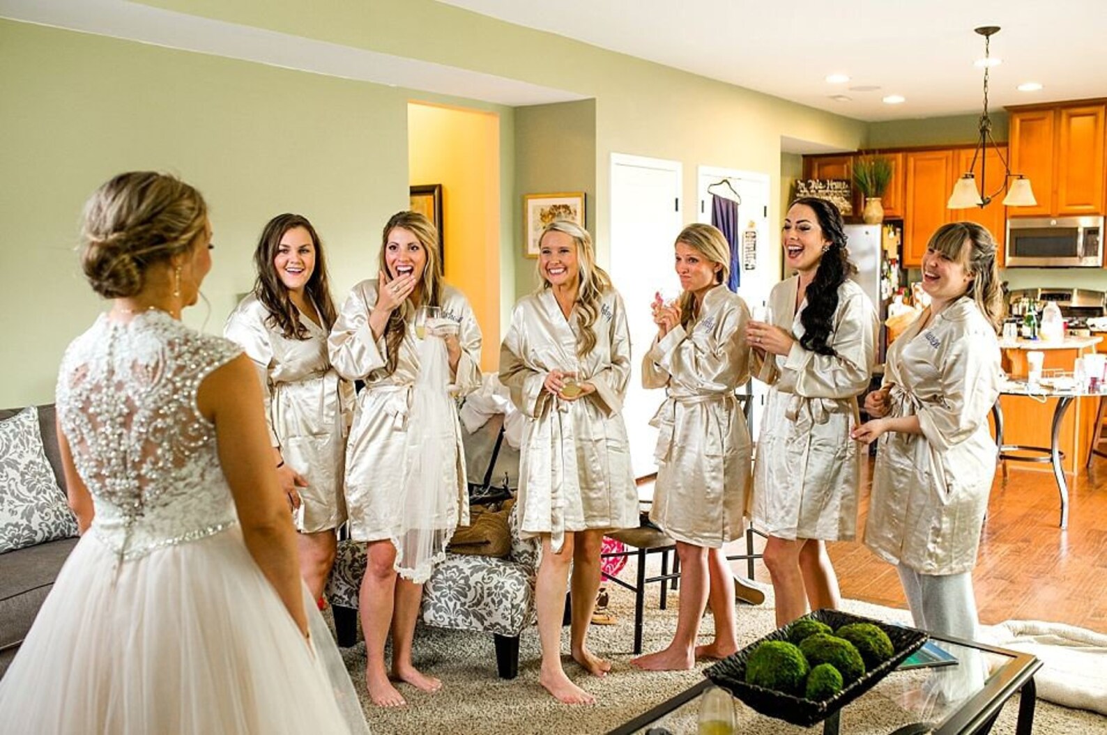 Bridesmaid Robes Set 5 Personalized Solid Satin Monogram | Etsy