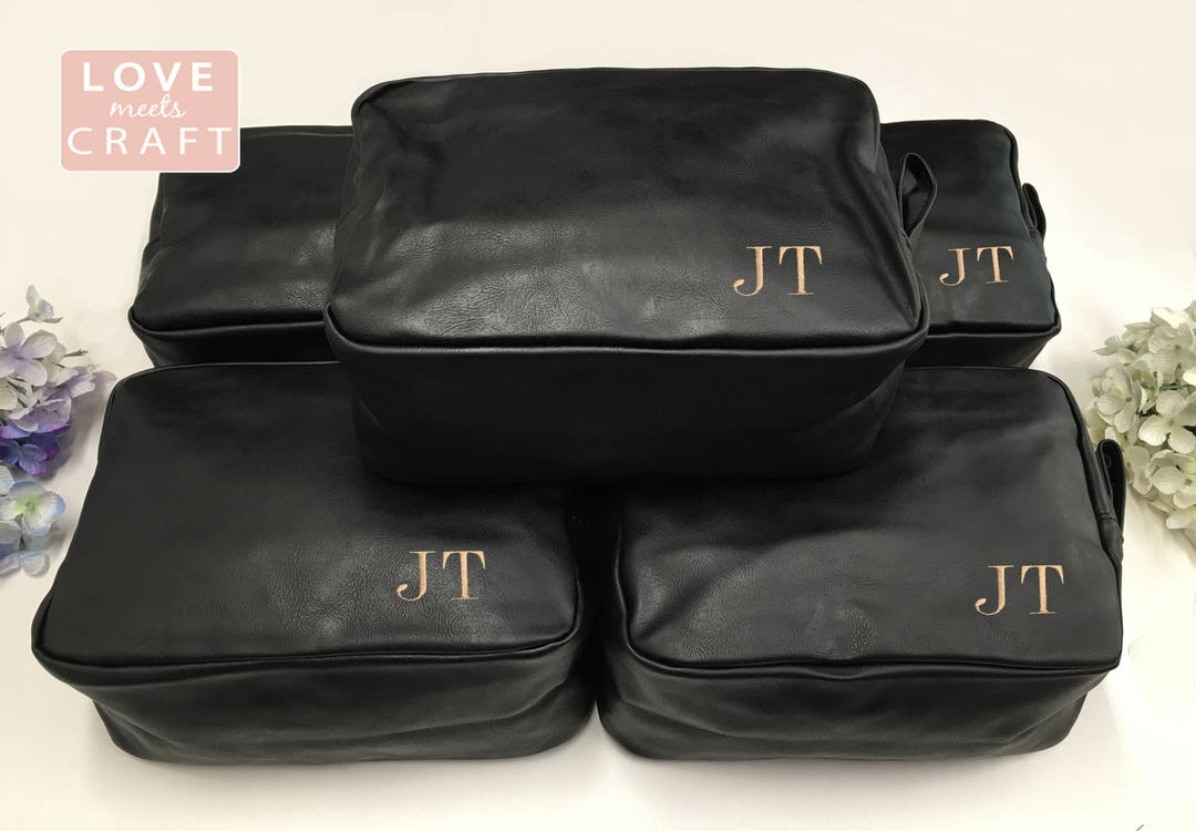 Set of 3 Personalized Men Shaving Kit Men's Toiletry Bag Groomsman Gift ...