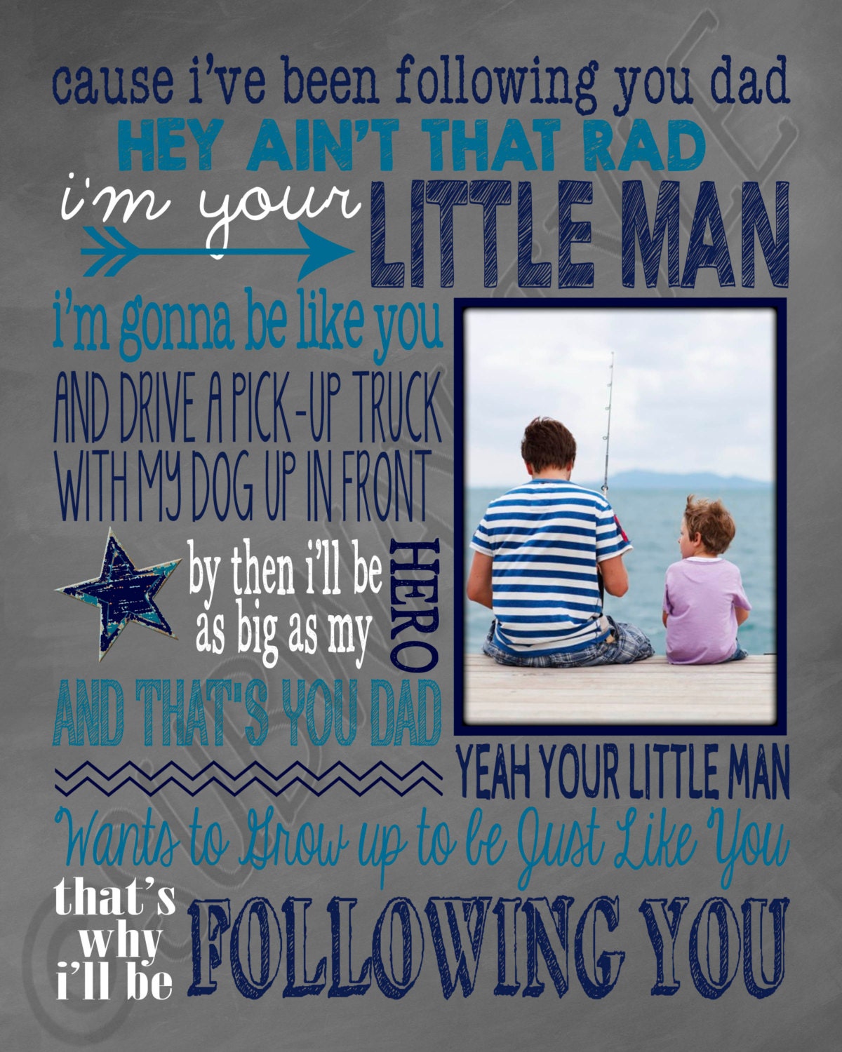 Printable Song Lyrics Art Father's Day Gift Birthday - Etsy