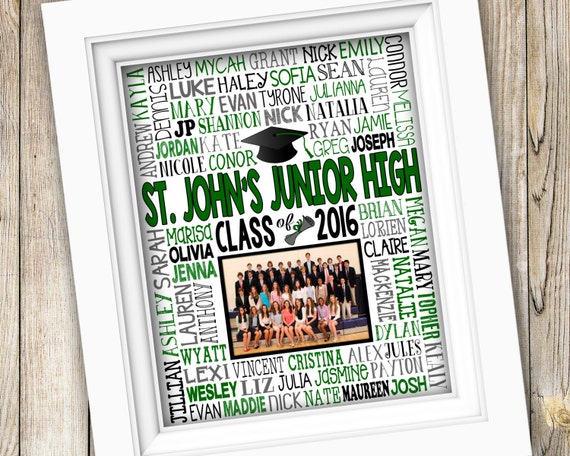 Middle School Graduation Gift Class Picture Printable - Etsy