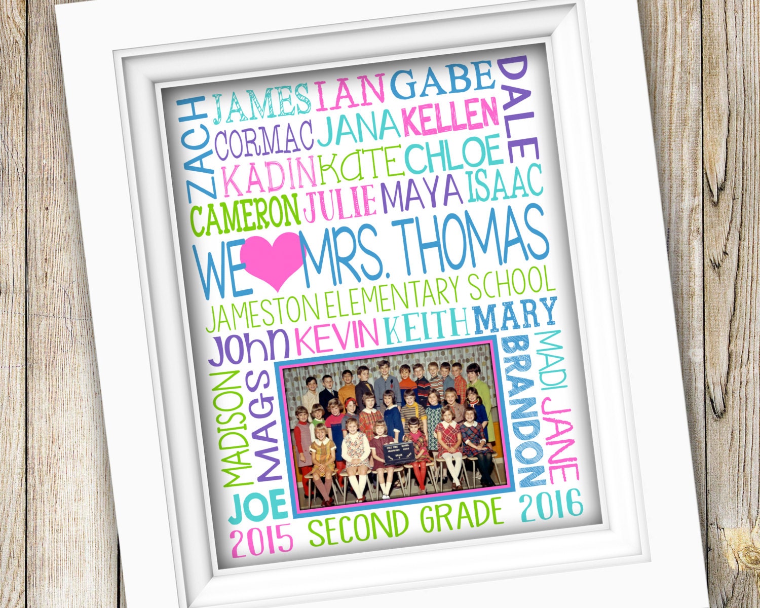 Gift for Teacher Class Photo Gift Teacher Appreciation - Etsy