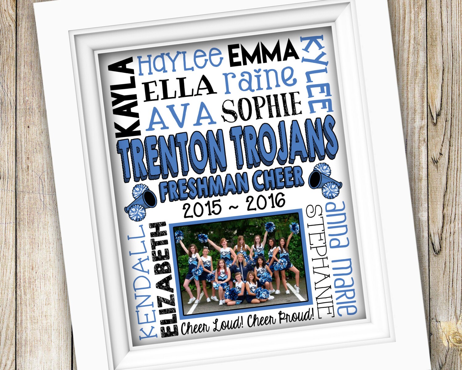 Cheer Picture Frame Cheer Coach Gift Cheerleader Coach Gift Cheer Frame ...