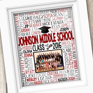 Middle School Graduation Gift ~ Class Picture Printable Graduation ...