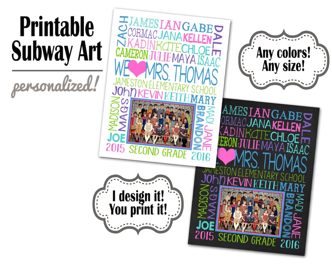 Gift for Teacher Class Photo Gift Teacher Appreciation - Etsy