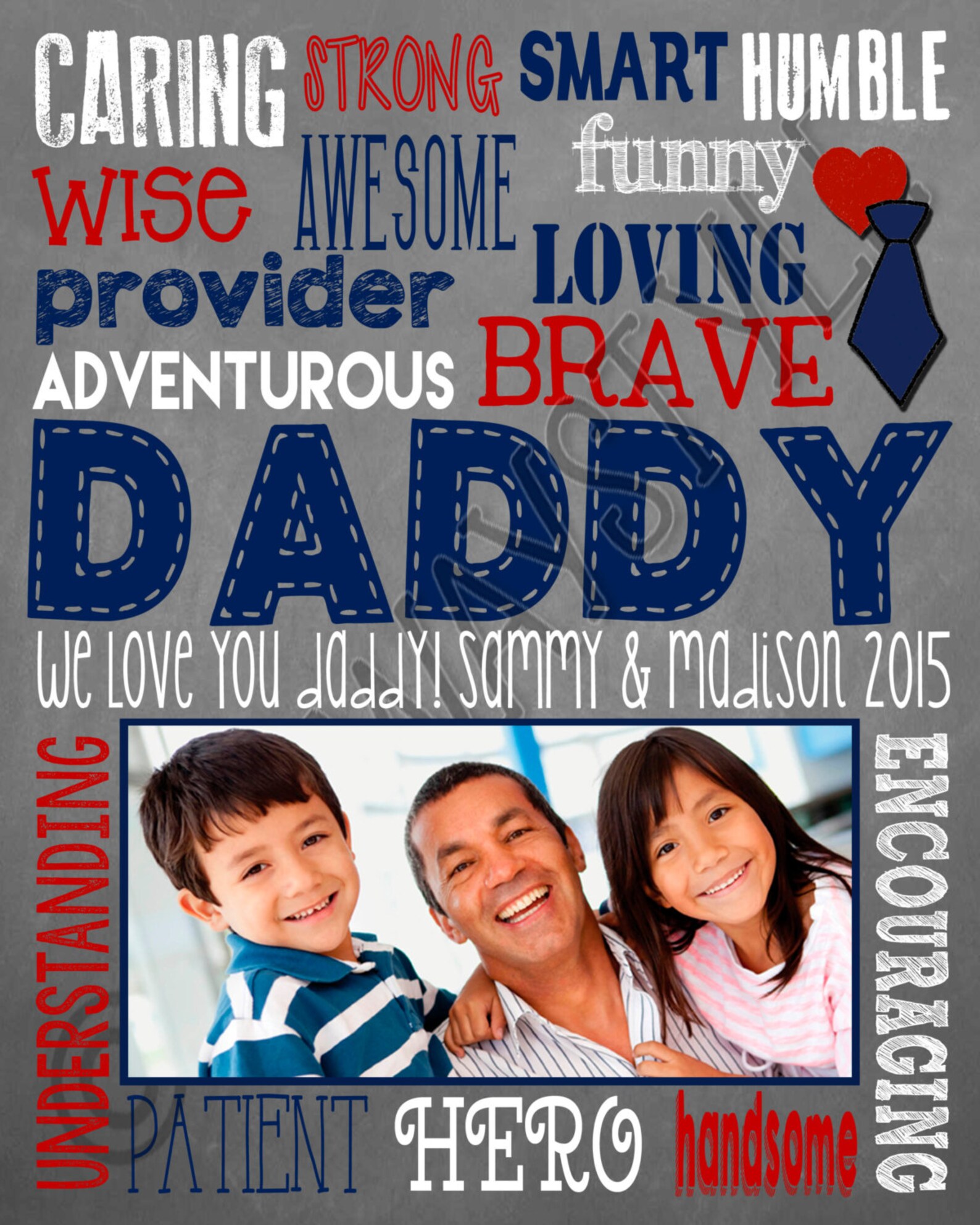 Father's Day Gift Personalized Custom Printable Daddy - Etsy