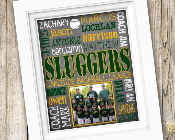 Baseball Coach Gift Baseball Team Gift Custom Printable | Etsy