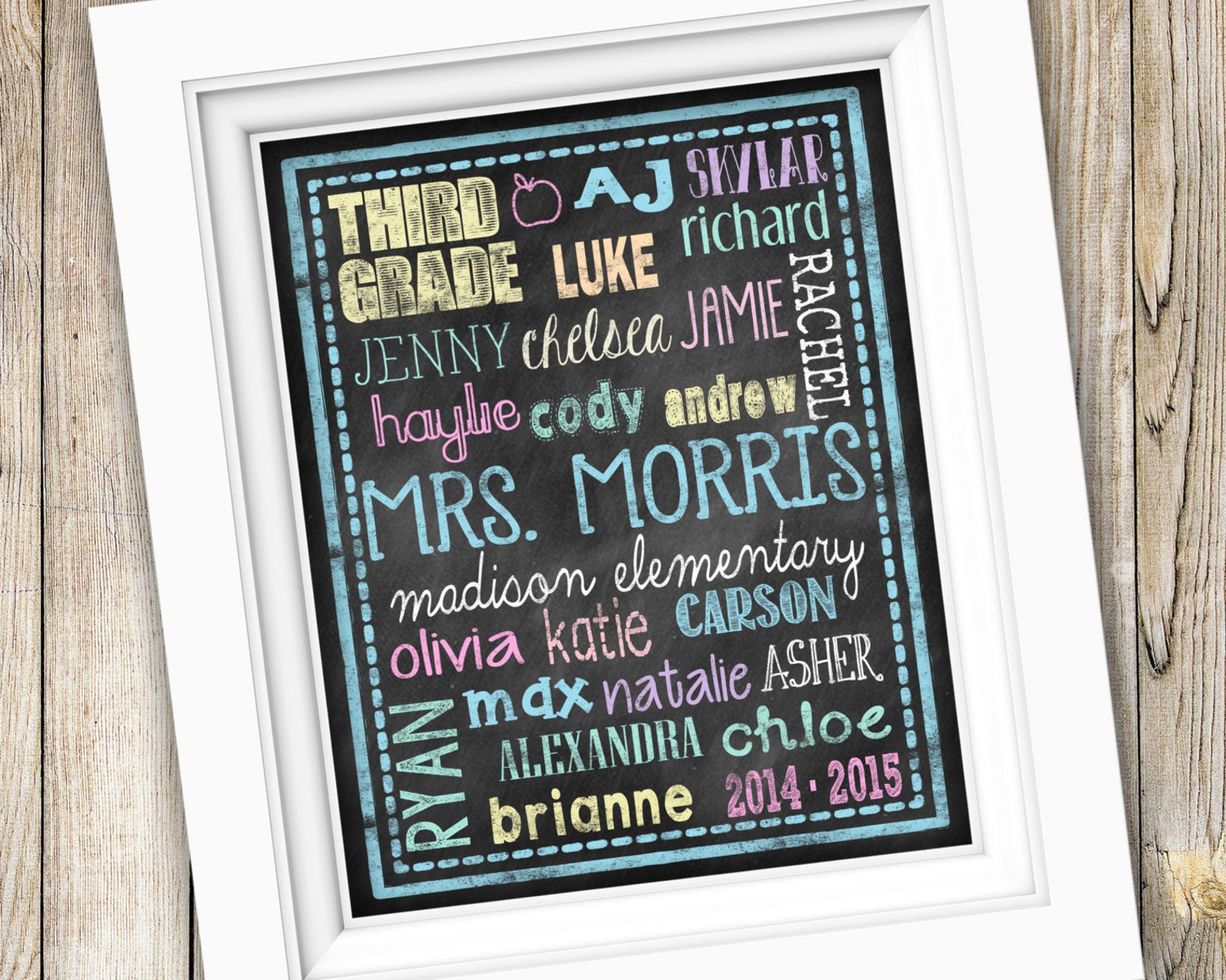 Teacher Gift Subway Art Personalized Custom Printable - Etsy