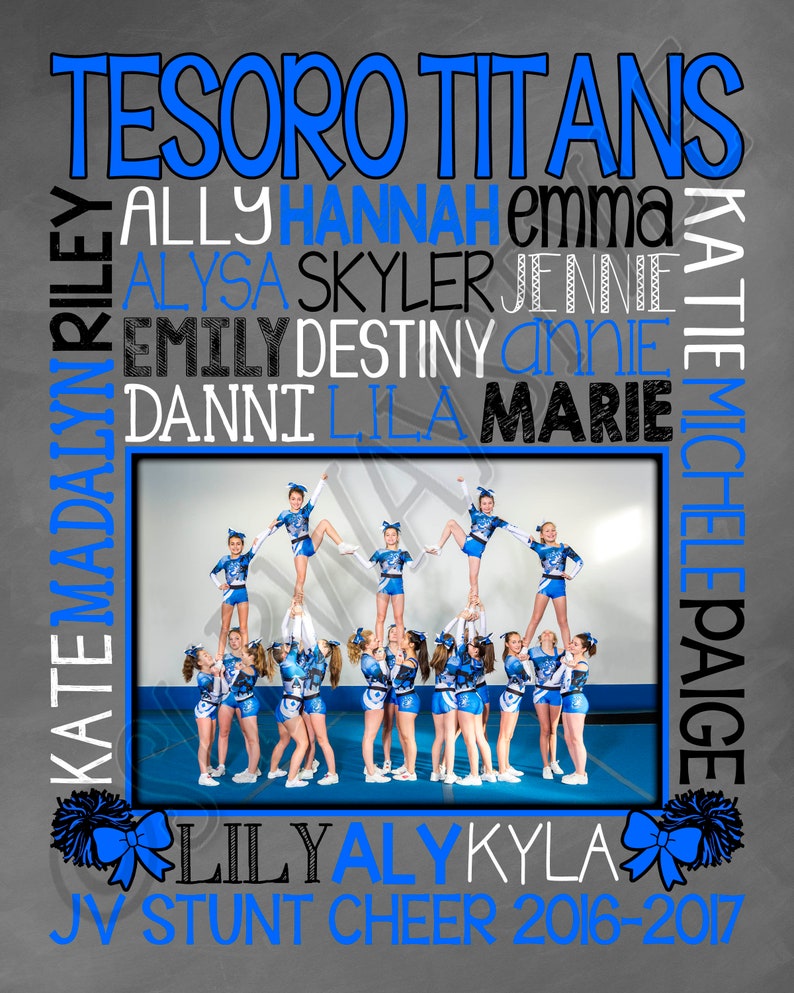 Custom Cheer Gift Personalized Cheerleading Team Photo Cheer | Etsy
