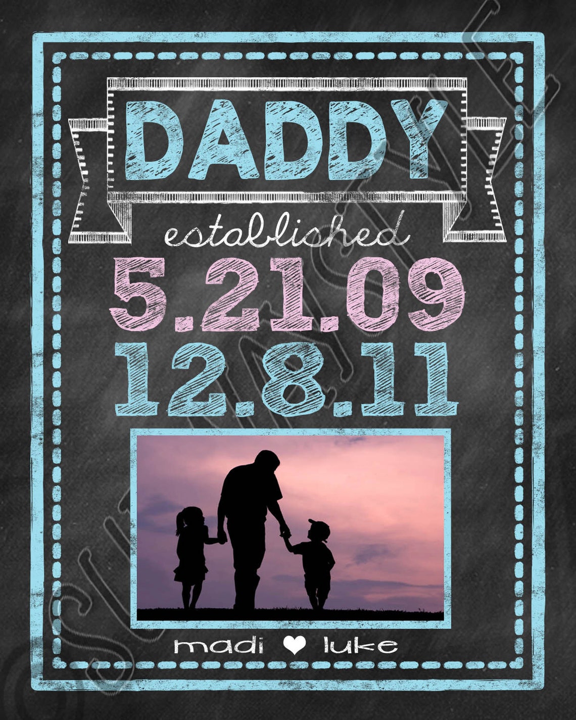 Father's Day Gift Personalized Custom Printable Daddy | Etsy