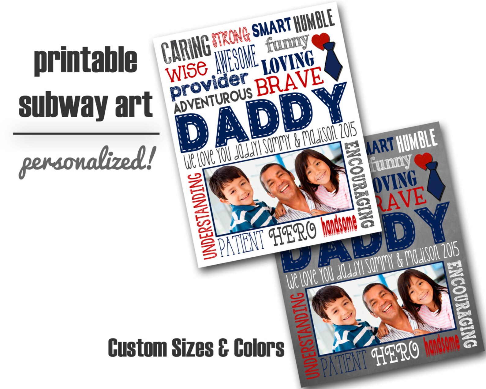Father's Day Gift Personalized Custom Printable Daddy - Etsy