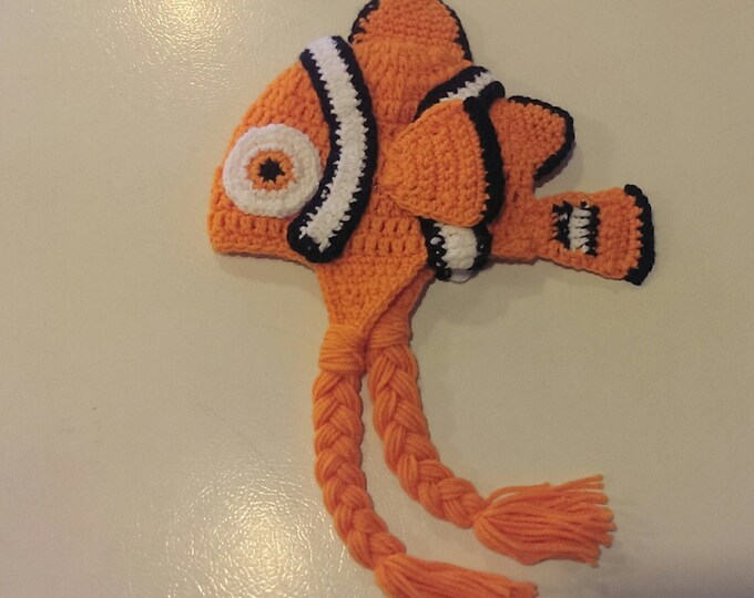 Crochet Nemo Inspired Hat, Finding Nemo Hat, Halloween Costume, Photo ...