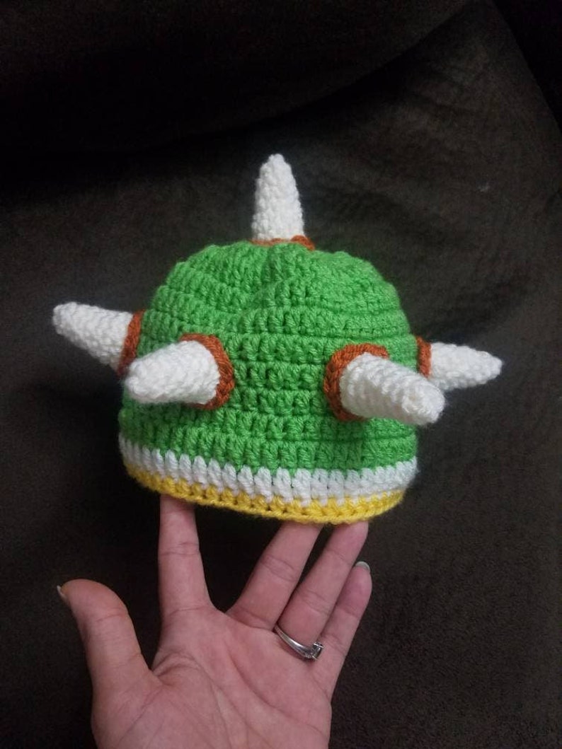 Crochet bowser hat crochet super mario brothers inspired hat | Etsy