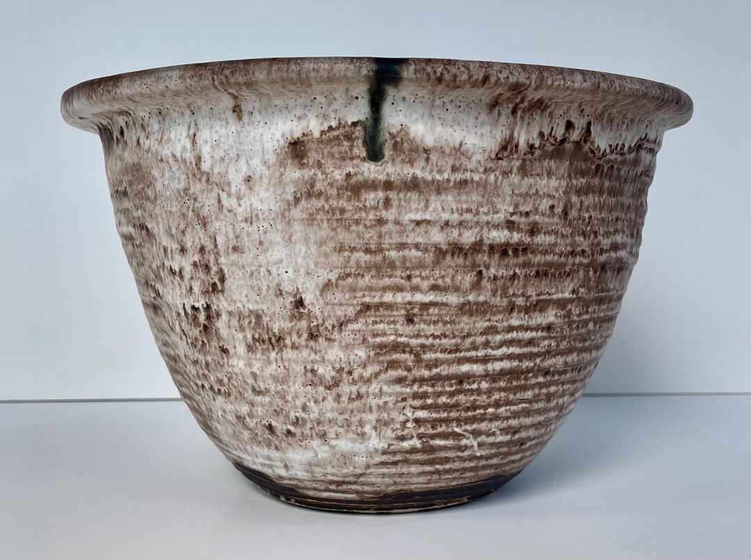 LARGE! Vintage Lee & Pup MCCARTY Pottery NUTMEG Bowl Mccartys Mc Carty ...