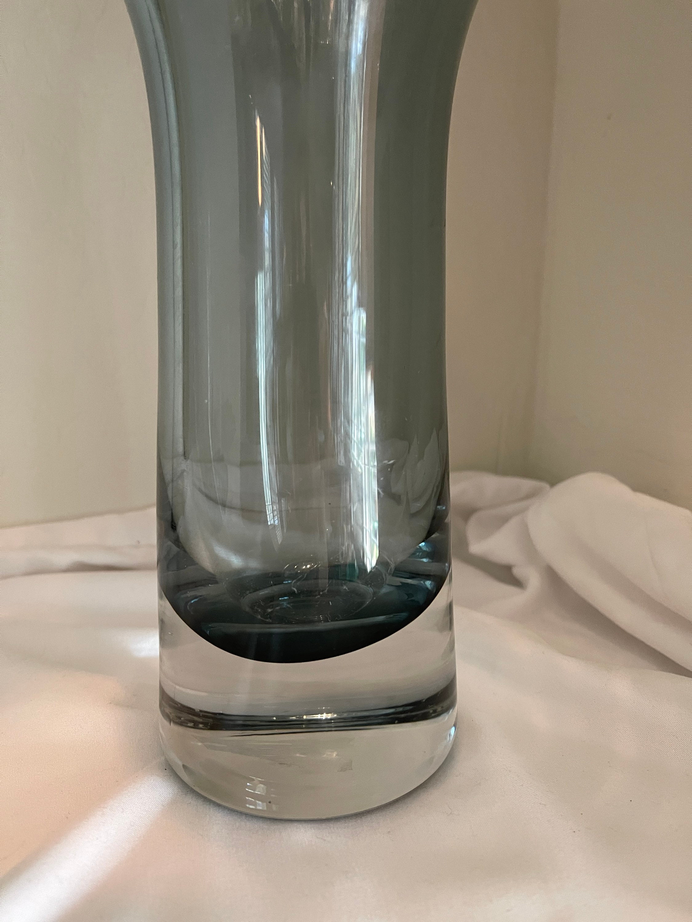 Vintage Poland LSA Blue Art Large Glass Vase - Etsy