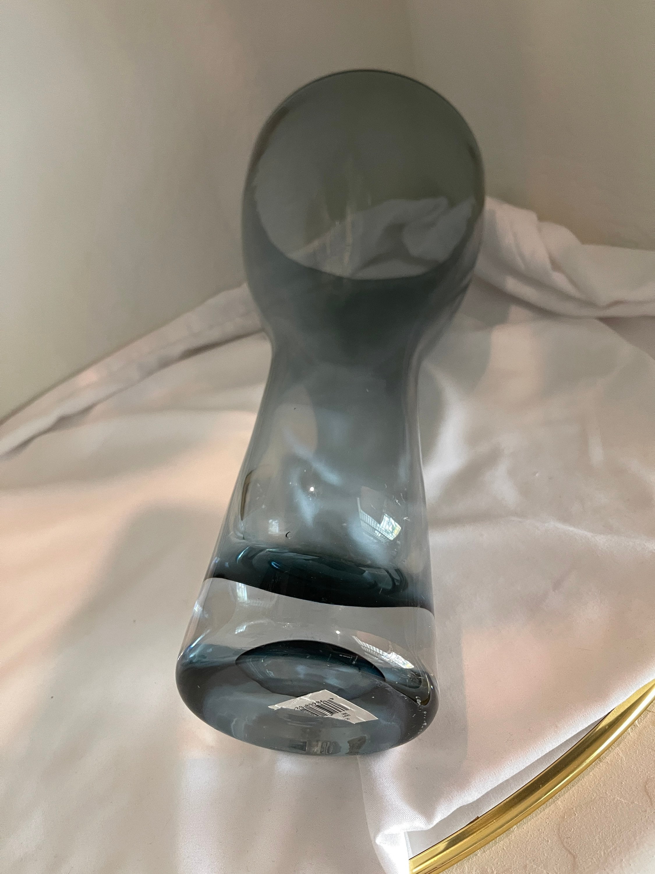 Vintage Poland LSA Blue Art Large Glass Vase - Etsy