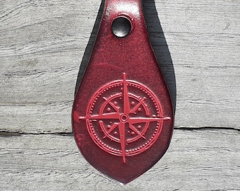 Personalized Leather Key Ring With Initial of Your Choice - Etsy