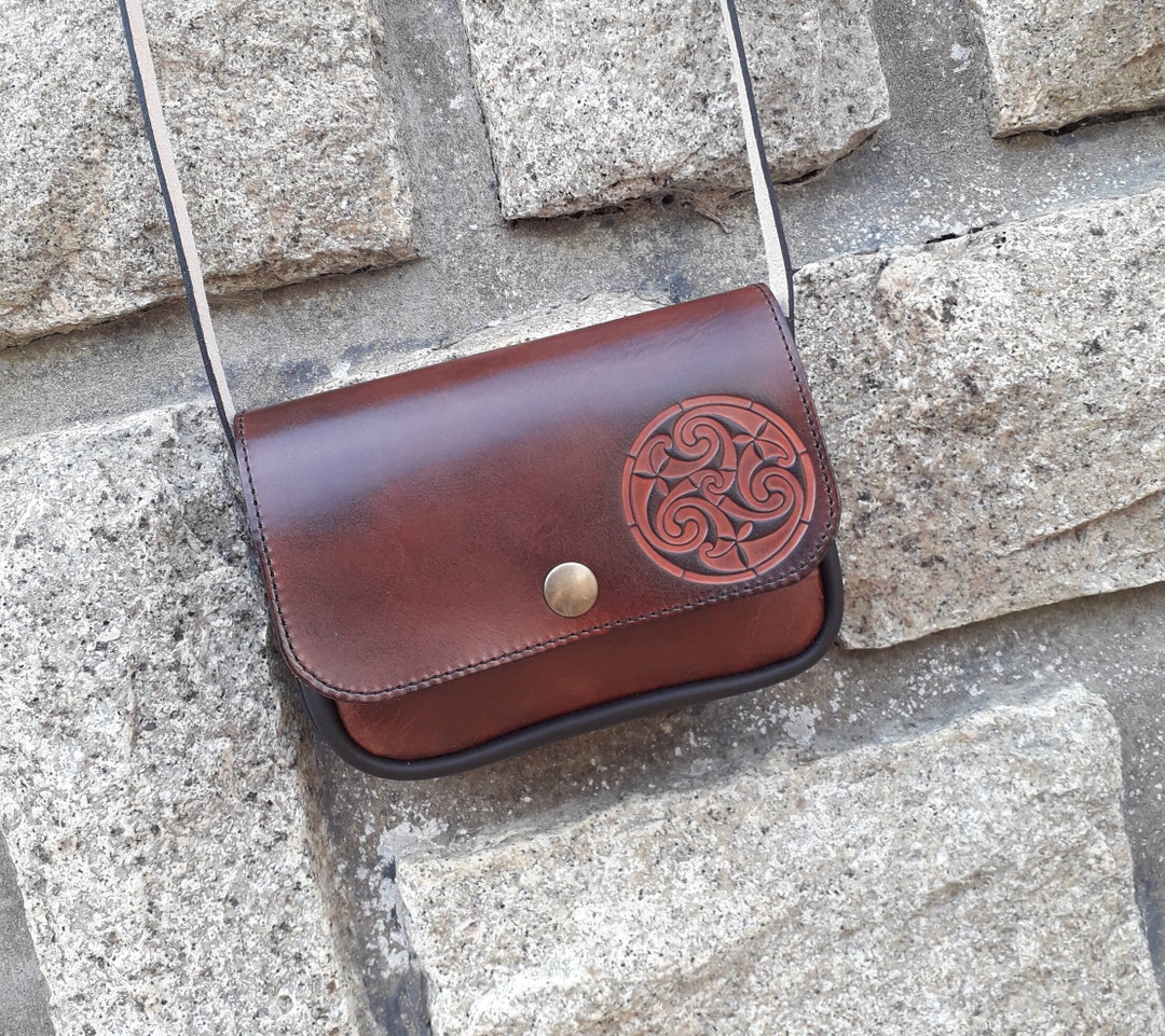 Minimalist Leather Handbag, Celtic Decor, Pattern and Color of Your ...