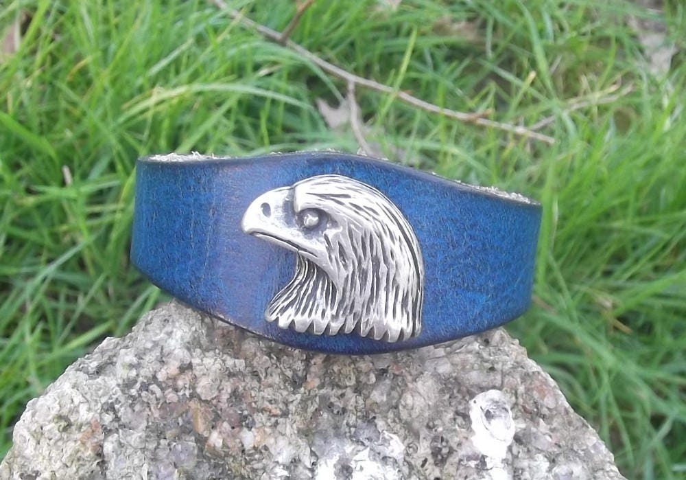 Leather Bracelet - Eagle - Etsy