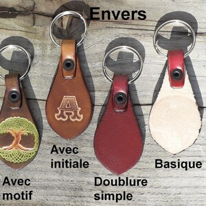 Leather Key Ring , Moon-wolf Design , Colour "caramel" (16 Colours ...
