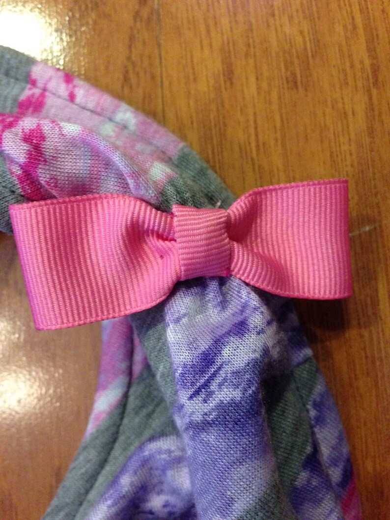 Pink & Purple Scarf Bib With Bow - Etsy