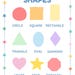 Shapes Poster Pack, Printable, Classroom Poster, Kindergarten Wall Art ...