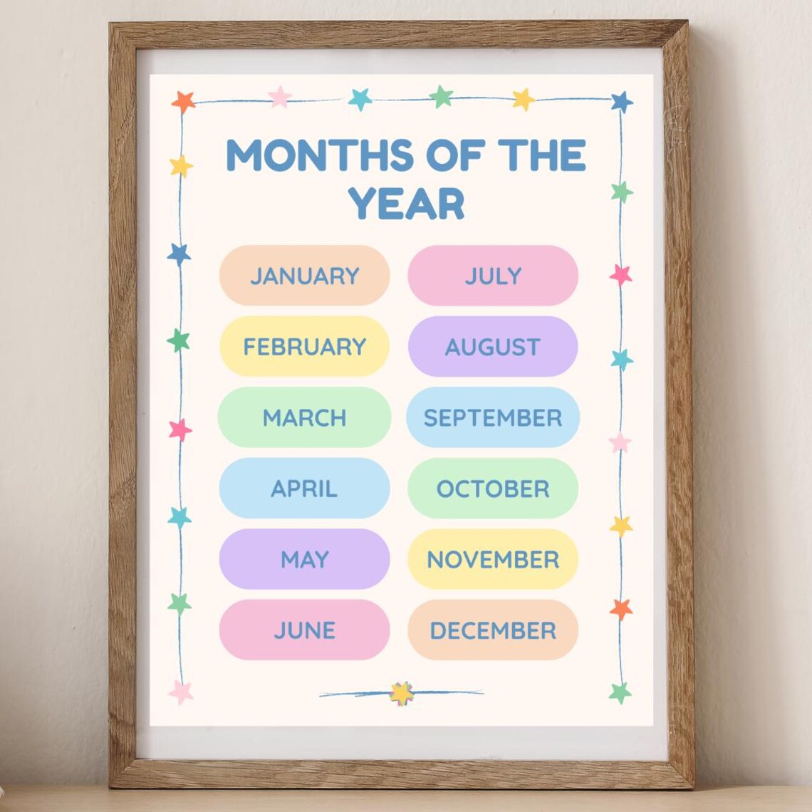 Months of the Year Poster Pack, Printable, Classroom Poster ...