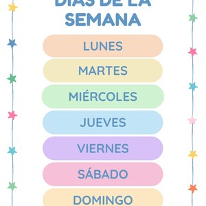 Dias De La Semana Poster Pack, Printable, Classroom Poster ...