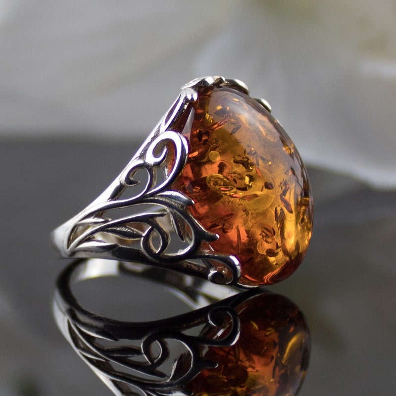Amber Ring - Etsy
