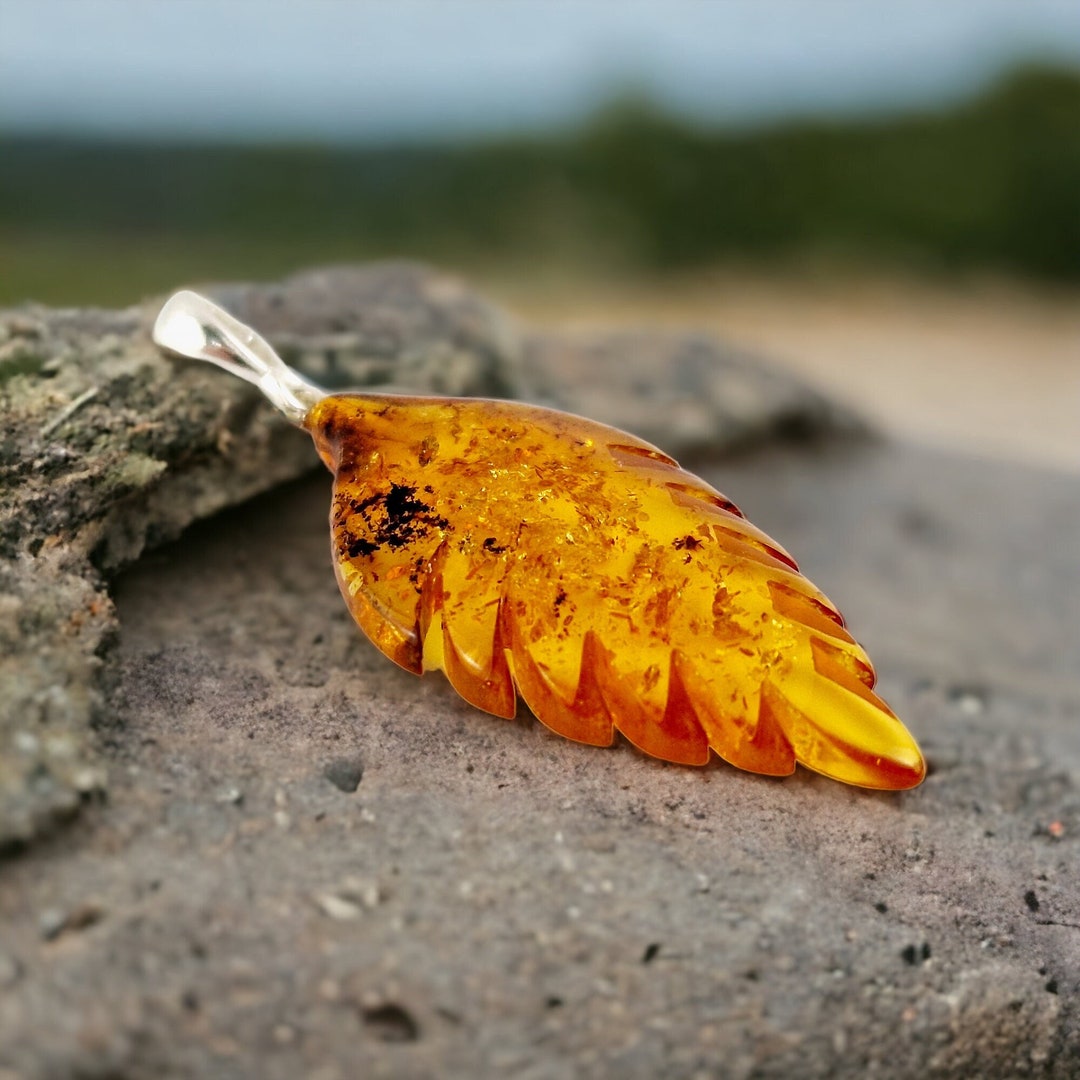 Gemstone Baltic Amber Teardrop Gift Silver Pendant Autumn Gifts, Large ...