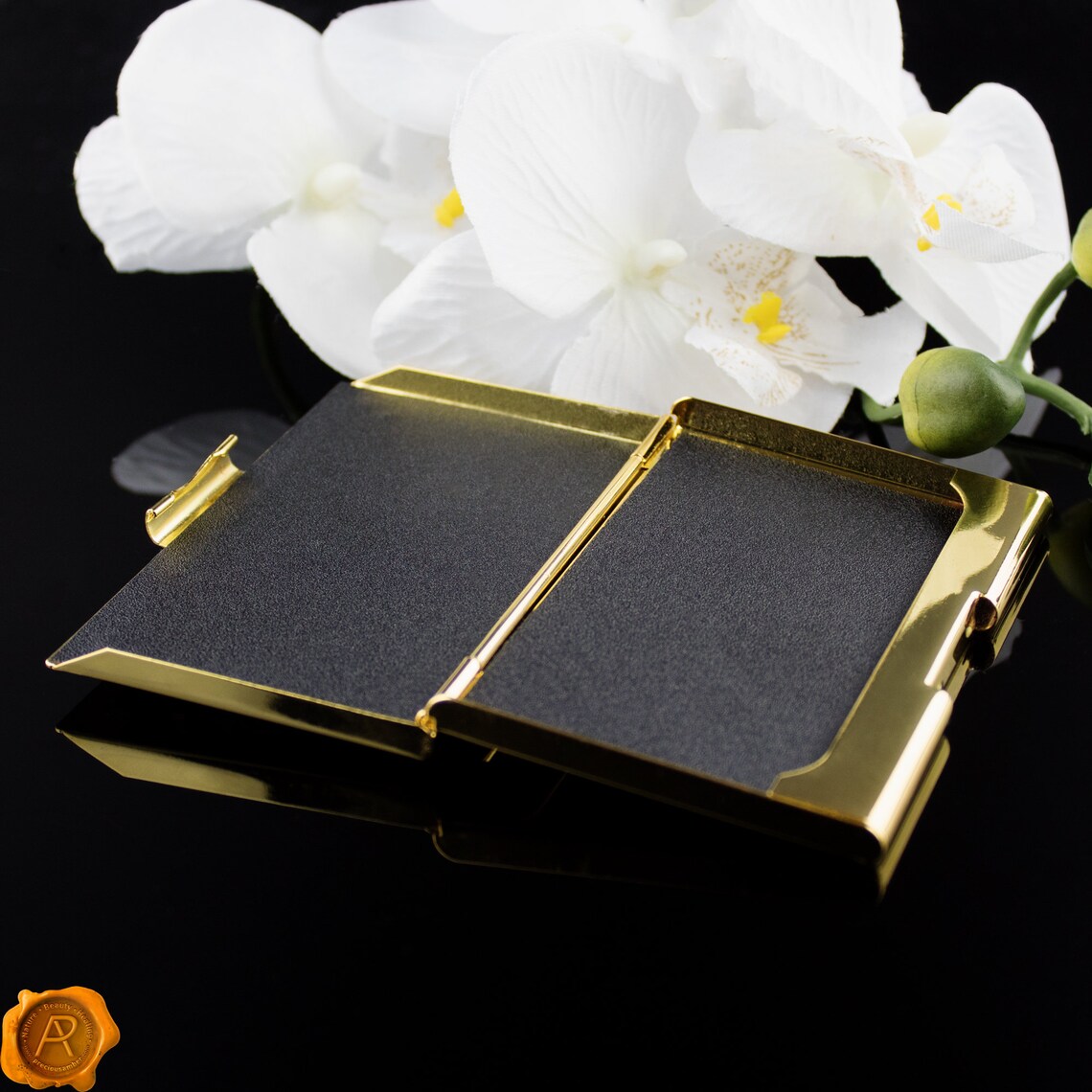 Luxury Baltic Amber Business Card Case / Handmade Mosaic Baltic Amber ...
