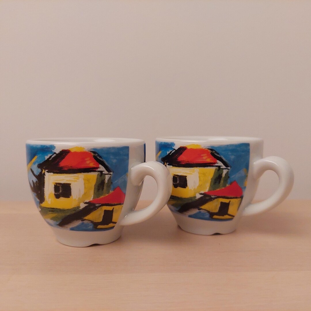 Two Espresso Cups, La Villa Collection, Villa Blumenthal Porcelain - Etsy