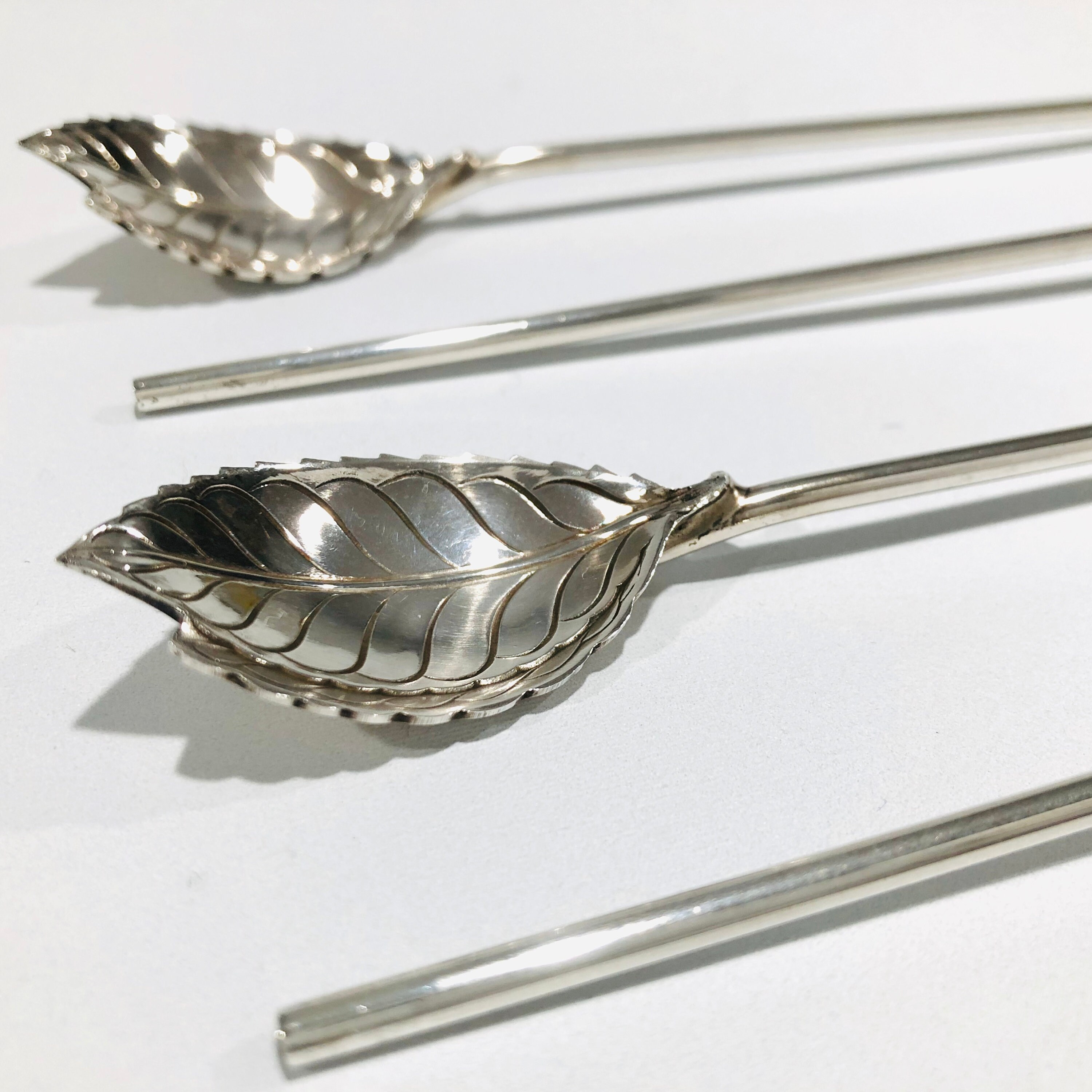 Vintage Tiffany & Co. Sterling Silver Leaf Mint Julep Straw - Etsy