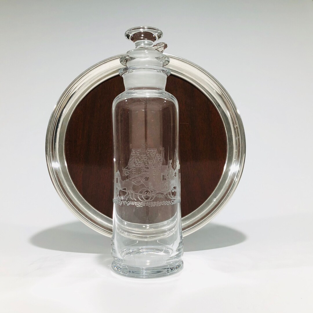 Heisey Tally-ho Etched Crystal Two Quart Cocktail Shaker, Vintage ...