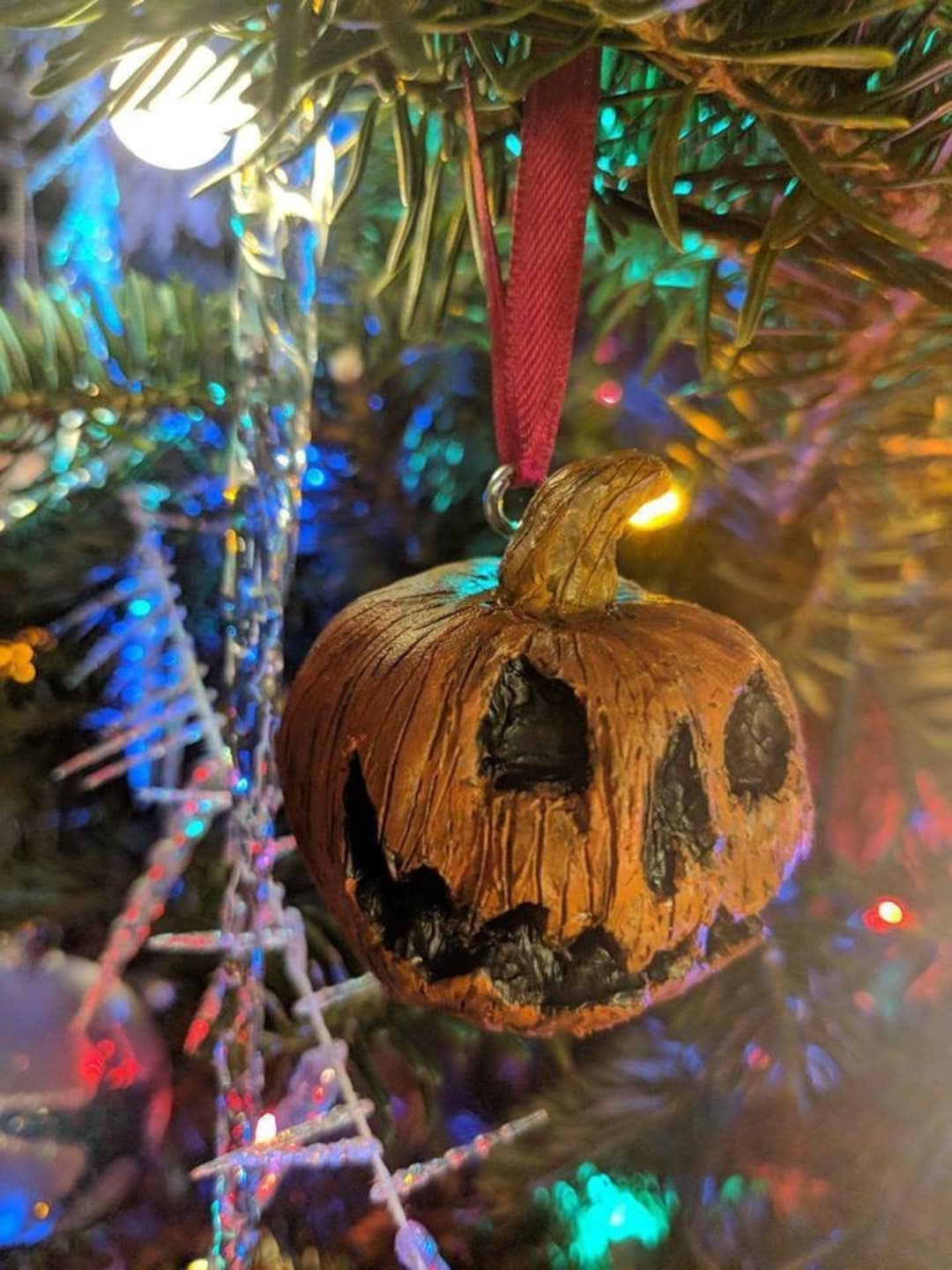 Jack O' Lantern Christmas Tree Ornament (classic) - Etsy