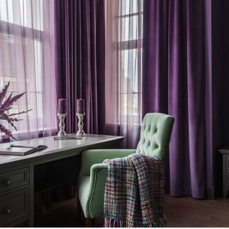 Brocade Velvet Curtains - Etsy