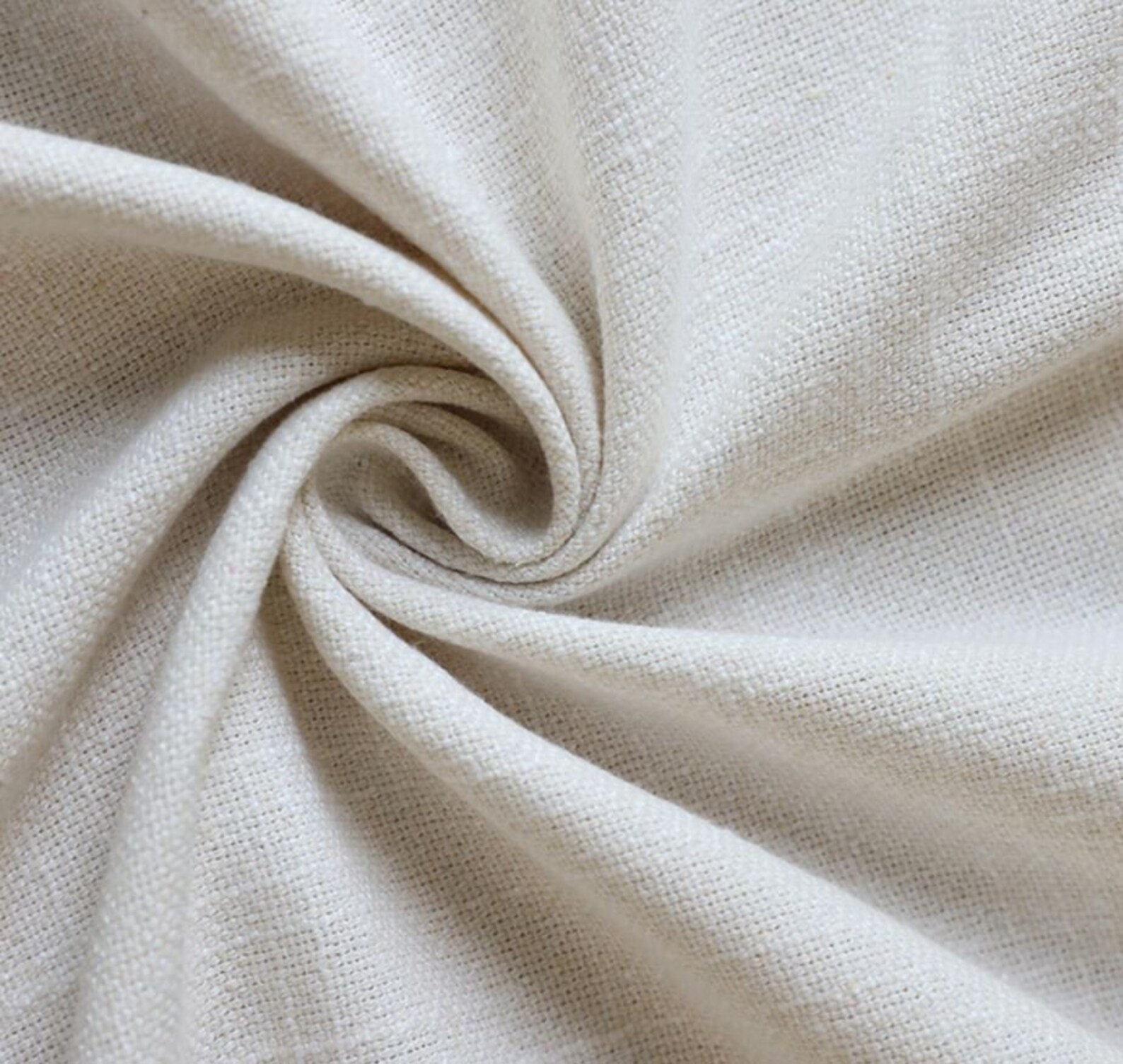 Pair of White Cotton Linen Blend Curtains Off White Cotton | Etsy