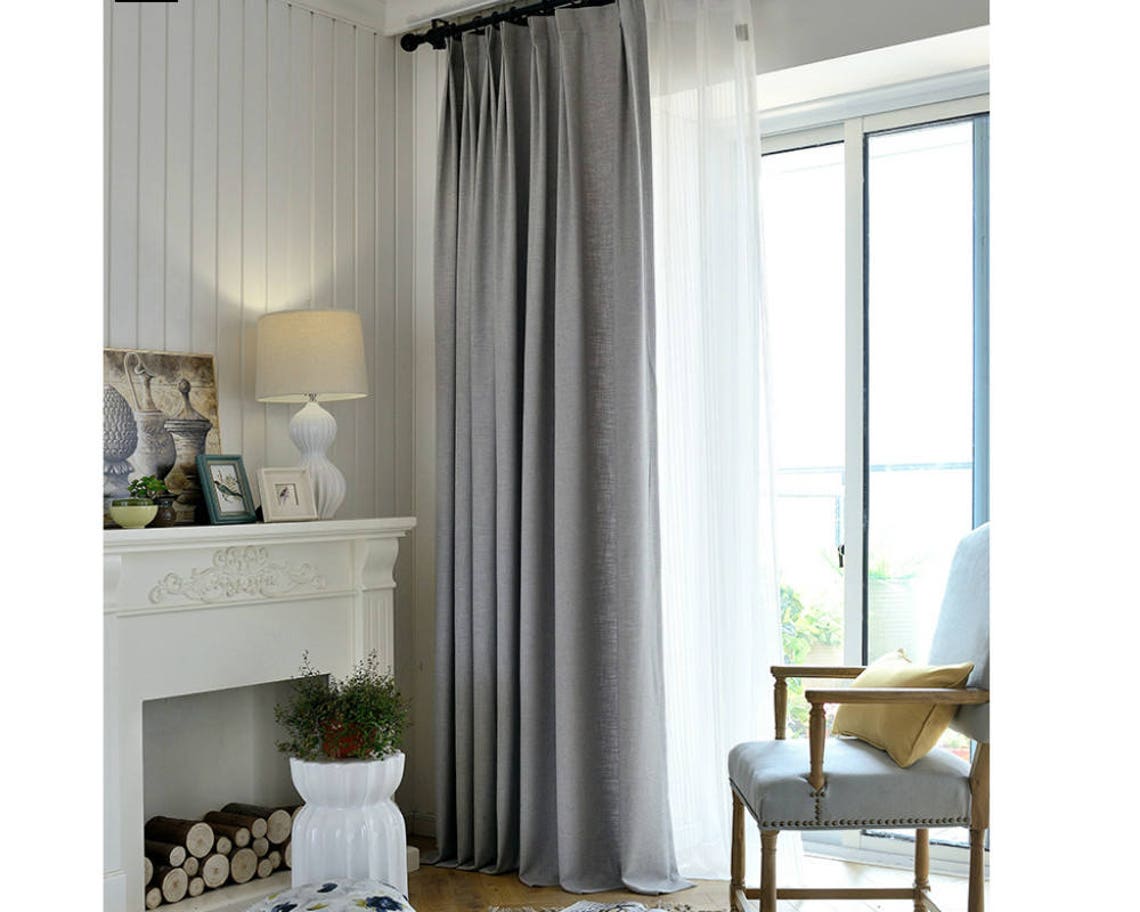 Grey Curtain Panels Custom Curtains Custom Gray Drapes - Etsy