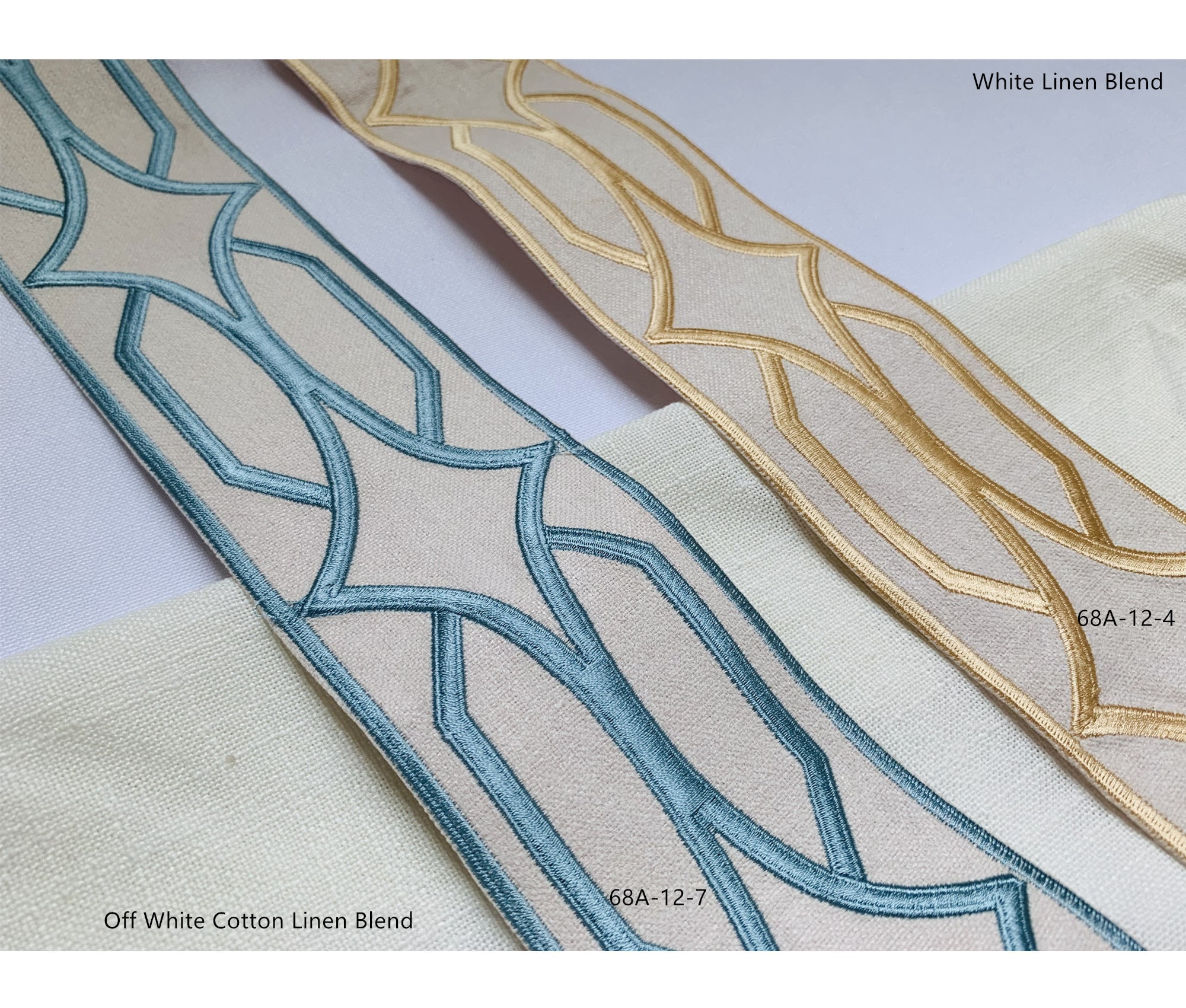 Decorative Fabric Trim for Curtains, Embroidery Decorative Trim, 3 ...