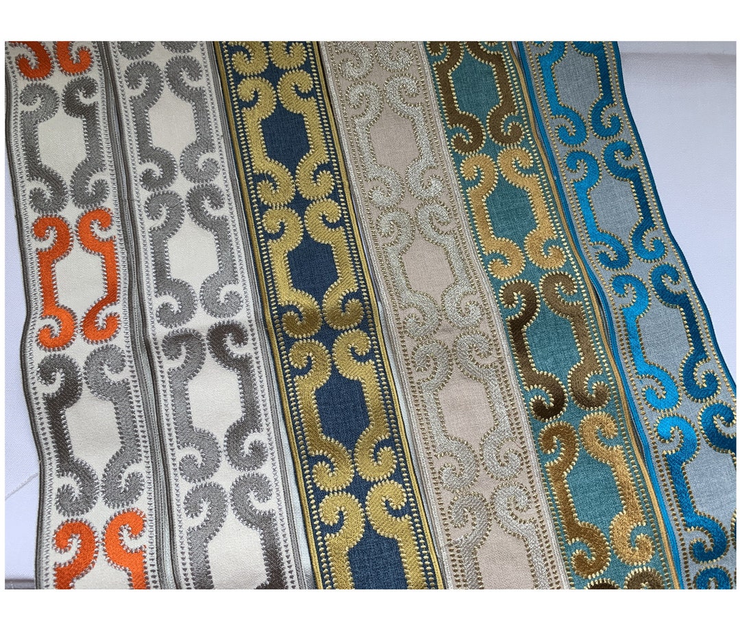 Decorative Fabric Trim for Curtains, Embroidery Decorative Trim, 3 ...
