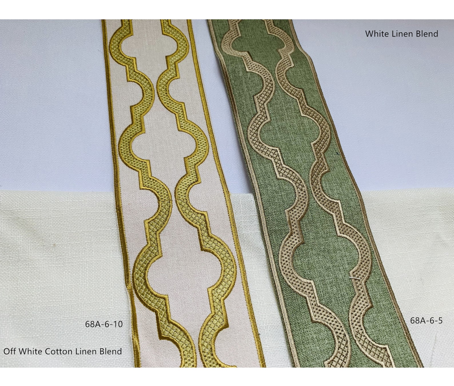 Decorative Fabric Trim for Curtains, Embroidery Decorative Trim, 3 ...