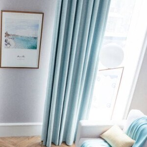 Pair of Powder Blue Curtains, Custom Drapes, Custom Curtains, Window ...