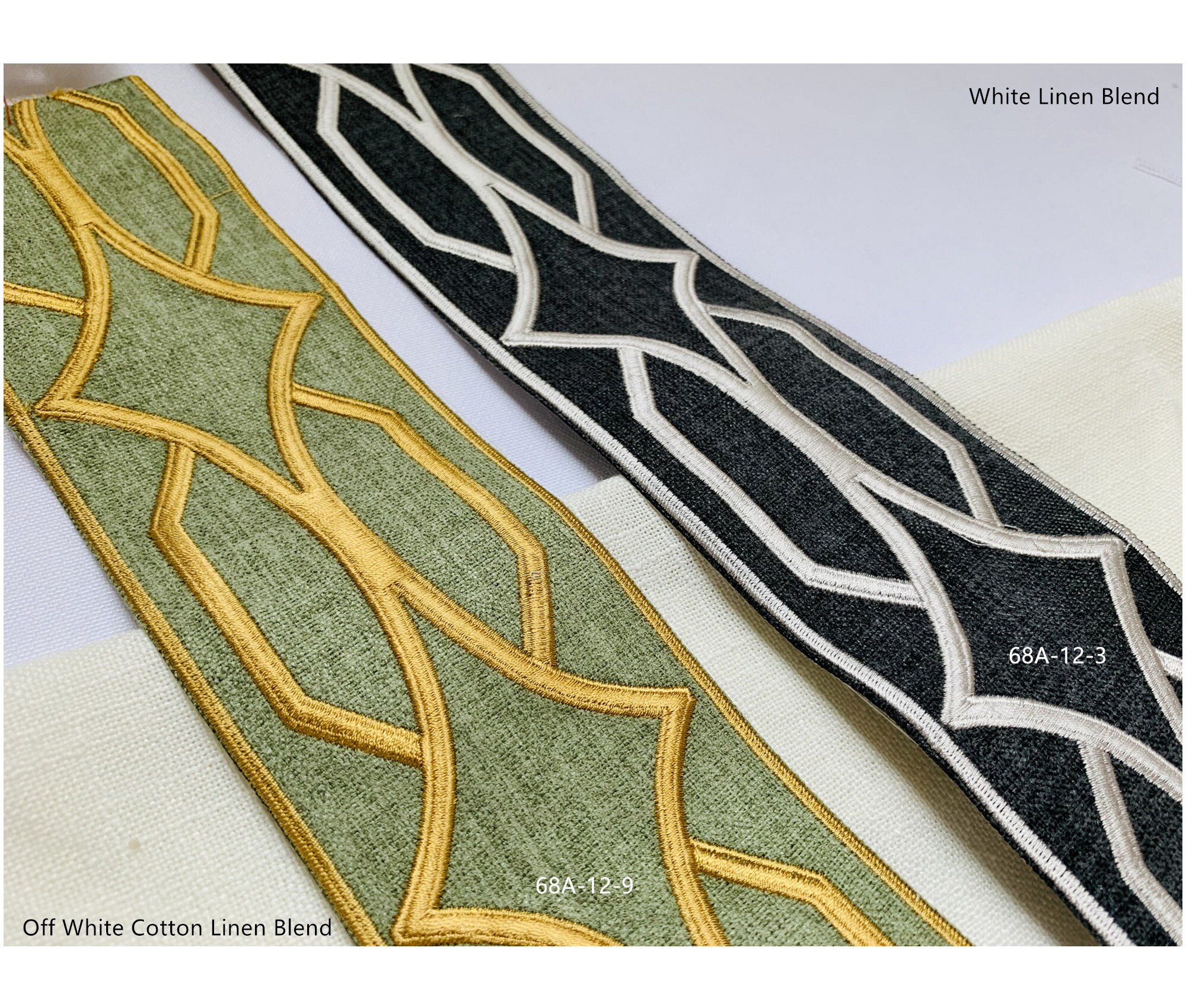 Decorative Fabric Trim for Curtains, Embroidery Decorative Trim, 3 ...