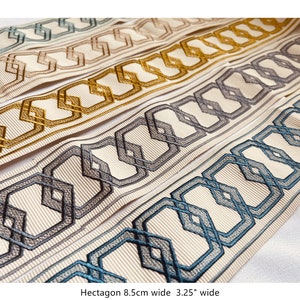 Hectagon Trim for Curtains, Shams, Fabric Curtain Trim, Upscale ...