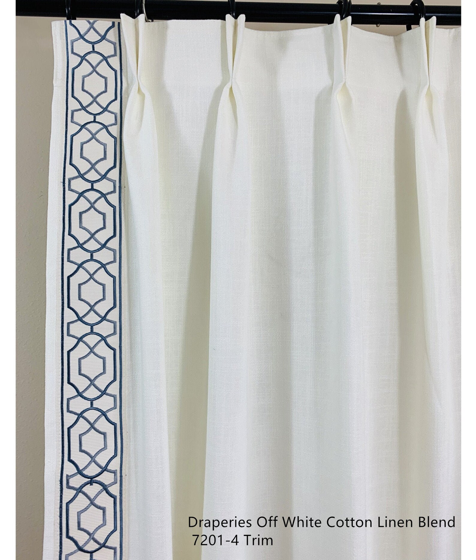 Curtains With Decorative Trims, Custom Draperies With Border Trim ...