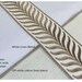 Fabric Trim With Embroidery Thread, off White Cotton Blend Backing ...