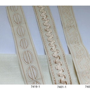 Cream Ivory Color Decorative Fabric Trim for Curtains, Greek Key ...