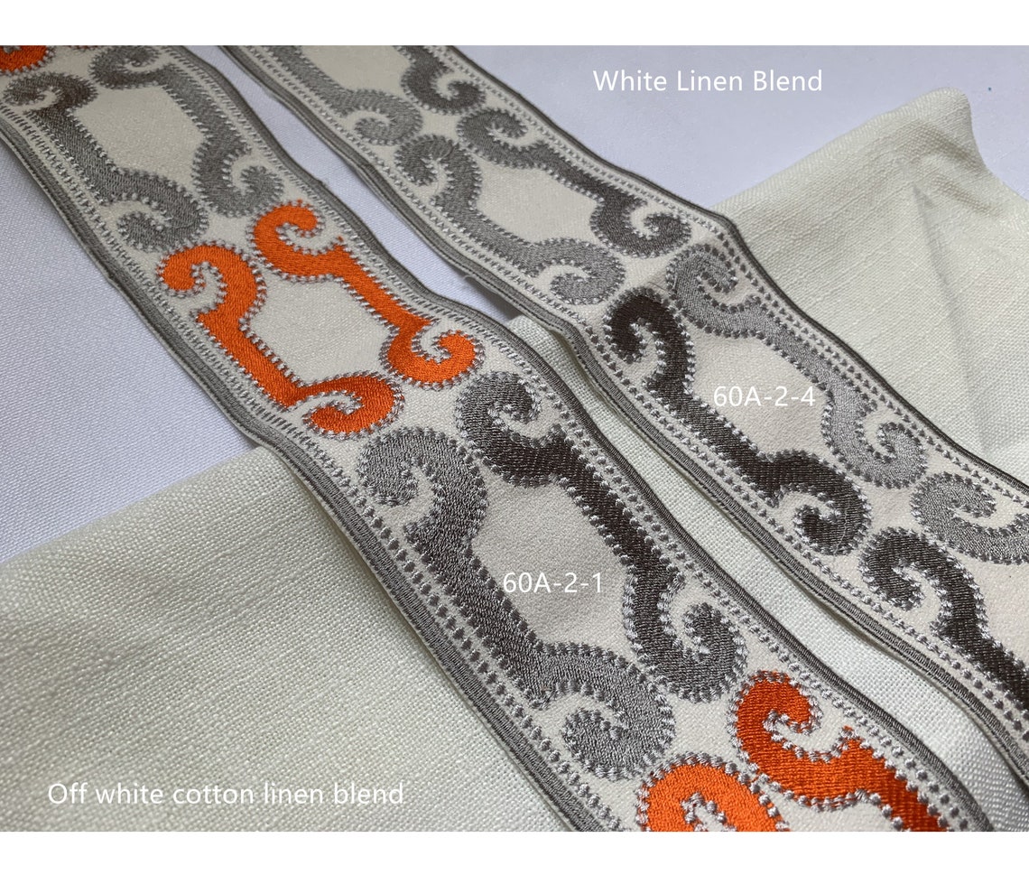 Decorative Fabric Trim for Curtains, Embroidery Decorative Trim, 3 ...
