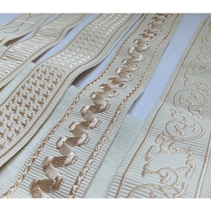 Cream Ivory Color Decorative Fabric Trim for Curtains, Greek Key ...